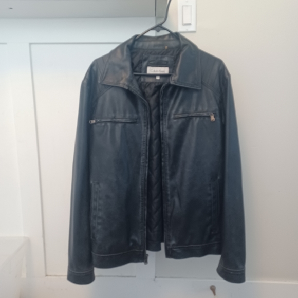 Calvin Klein | Jackets & Coats | Calvin Klein Mens Genuine Leather ...